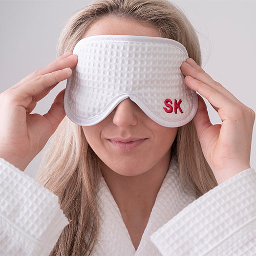 Monogrammed sleep mask store