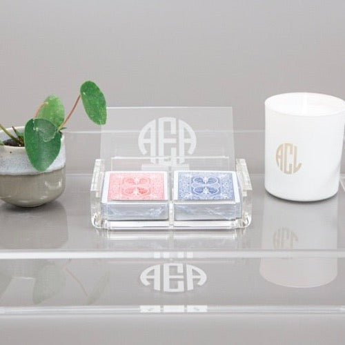 Perspex Card Case, Home Goods, monogrammed by Initially London